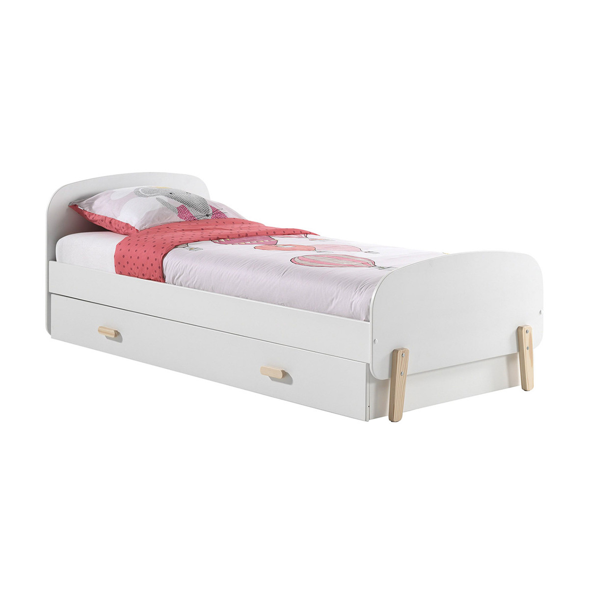 BODHI WHITE - Lit Gigogne 90x200cm avec Tiroir de Lit - Altobuy.fr ...