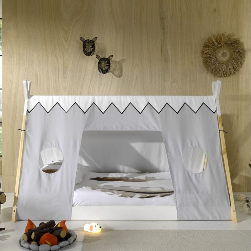 FLITT - Lit au Sol 90x200cm Forme Tipi avec Toile - Altobuy.fr ...
