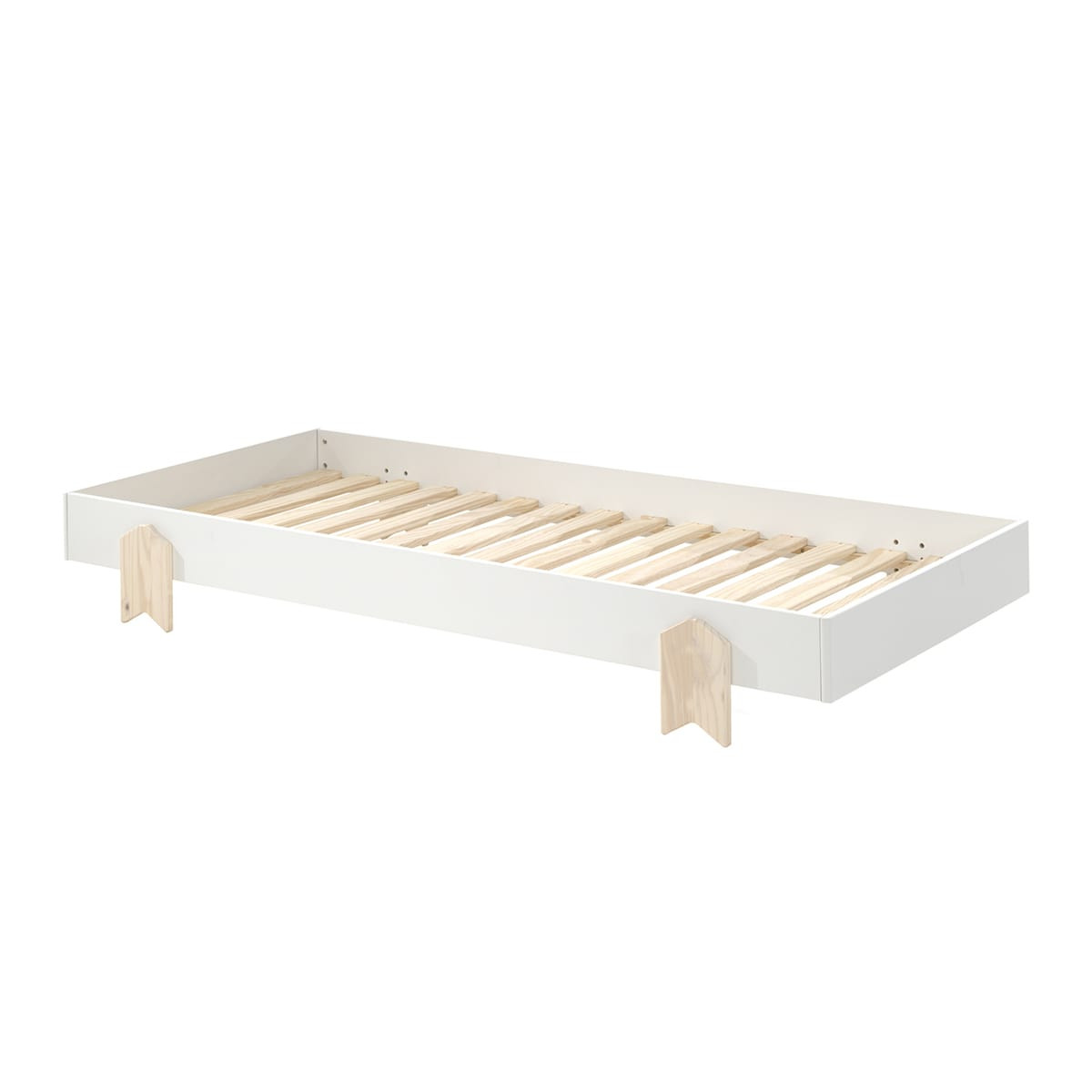 STAPEL - Lit Empilable 90x200cm Blanc Pieds Flèche - Altobuy.fr ...