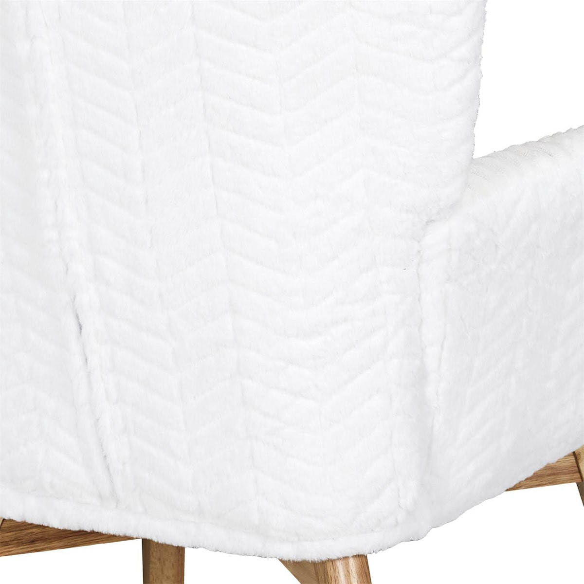 ROHAN - Fauteuil Imitation Laine Motif Patchwork Blanc - Altobuy.fr ...