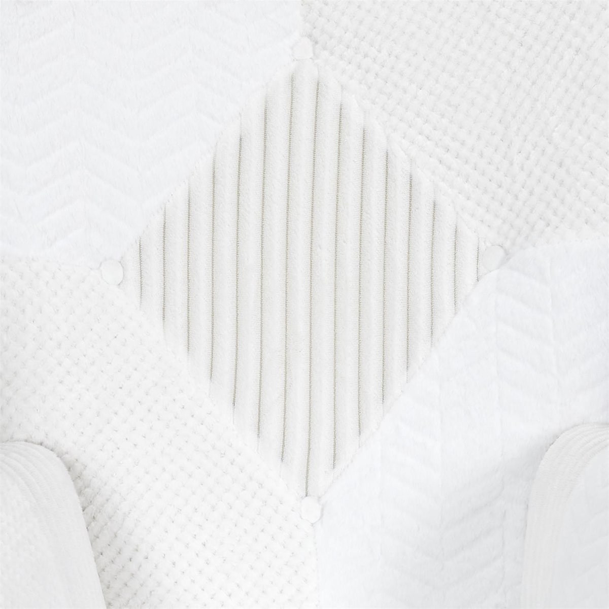 ROHAN - Fauteuil Imitation Laine Motif Patchwork Blanc - Altobuy.fr ...