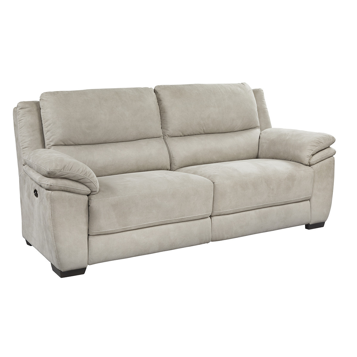 ASTIO - Canapé Relax Electrique 3 Places Tissu Majestic Beige - Altobuy ...