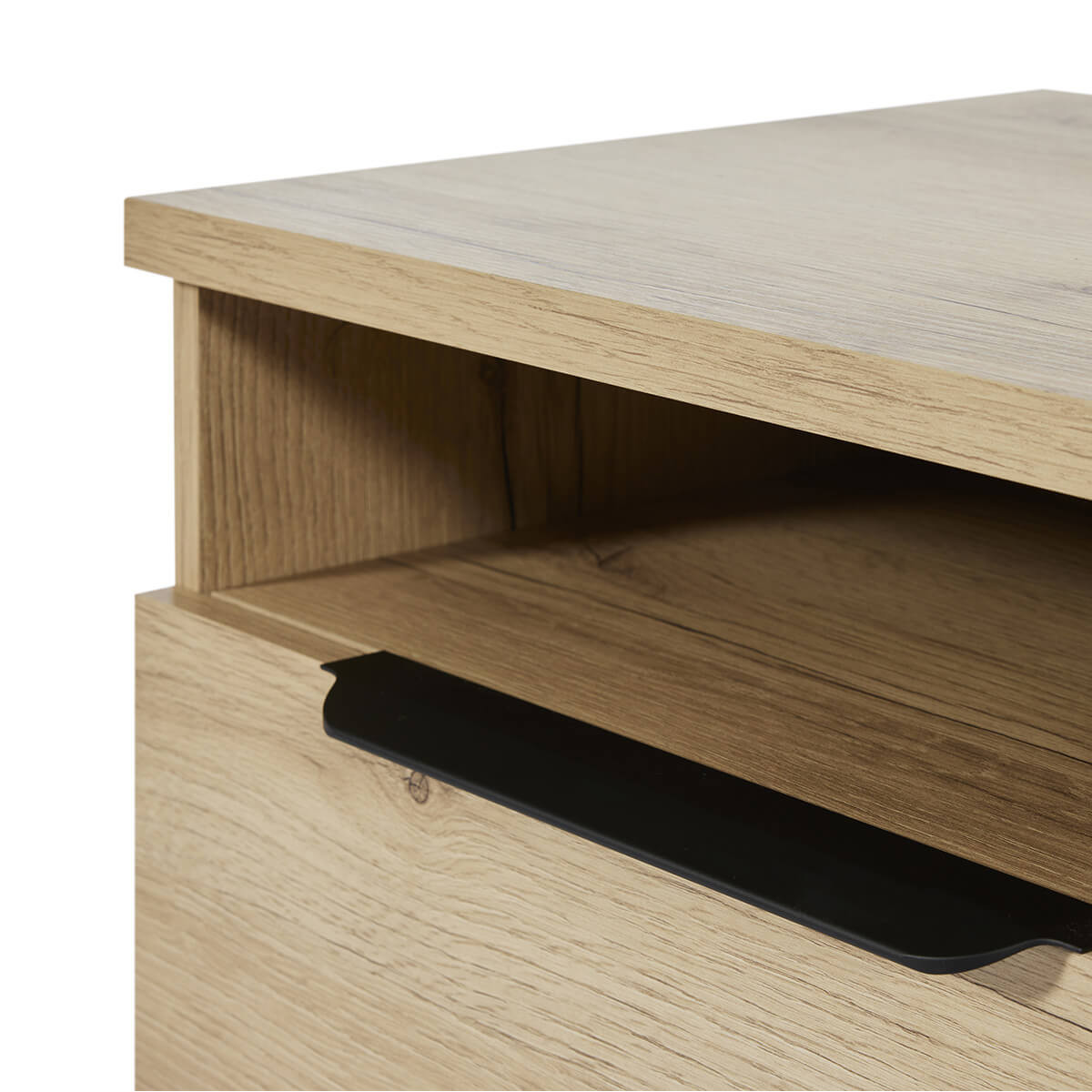 GAMMA - Chambre Lit 160x200 et 2 Chevets Aspect Bois et Pied Avant ...