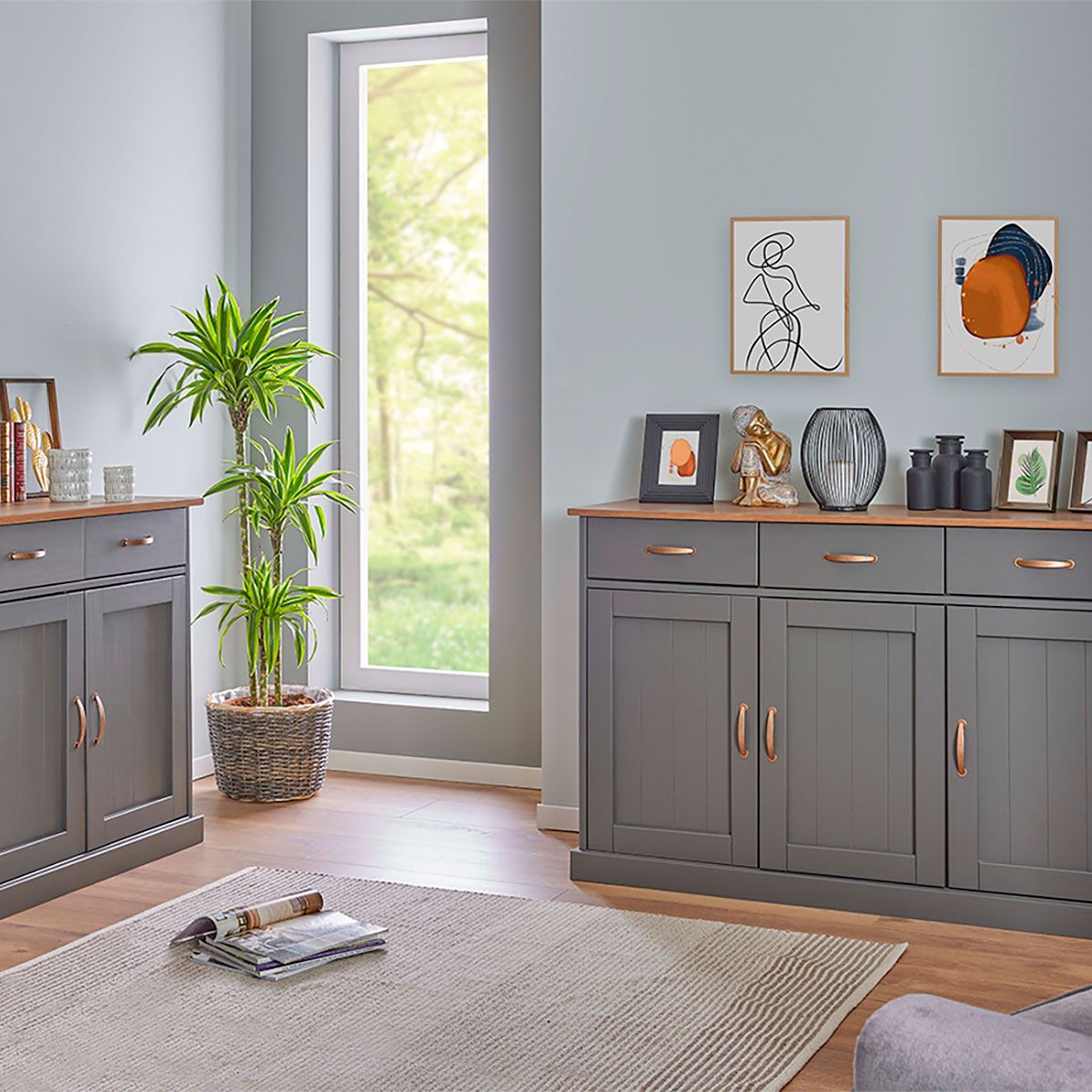 MELINA - Pack Séjour 2 Buffets de Rangement en Pin Massif - Altobuy.fr ...