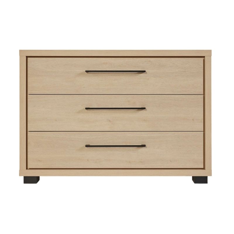 Commode 3 tiroirs aspect bois et noir - LUDY - Altobuy.fr - Meubles ...