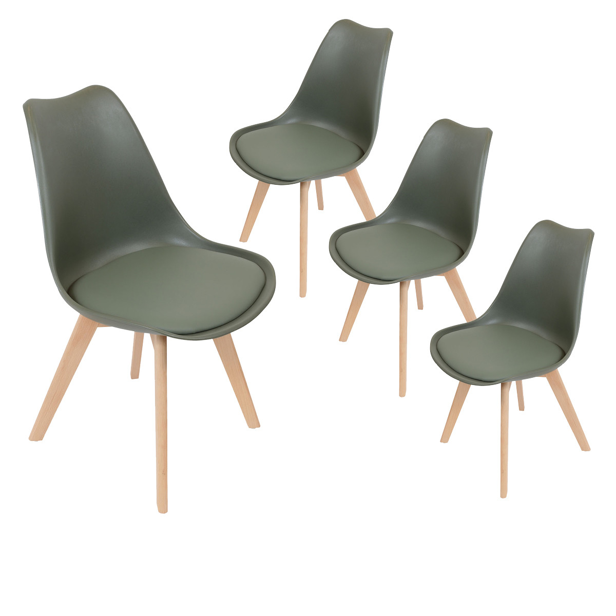 MEDALINE - Lot de 4 Chaises Scandinaves Taupe - Altobuy.fr - Meubles ...
