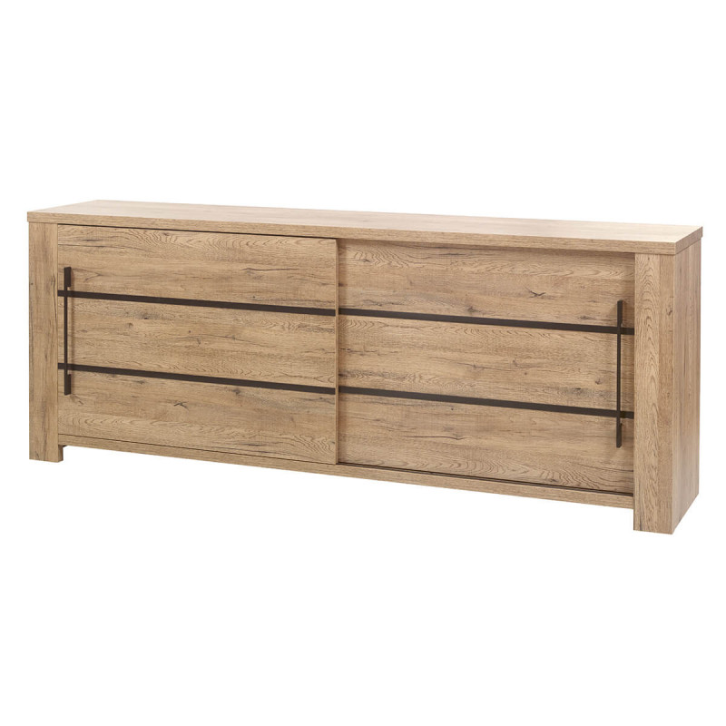 NILLA - Ensemble Buffet + Table 200cm Aspect Bois - Altobuy.fr ...