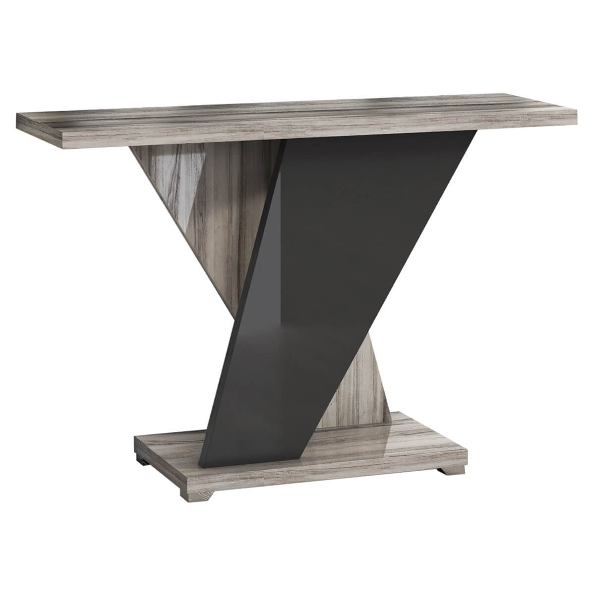 DITA - Console Rectangulaire Aspect Noyer Gris Foncé - Altobuy.fr - Meubles, Salons, Literie