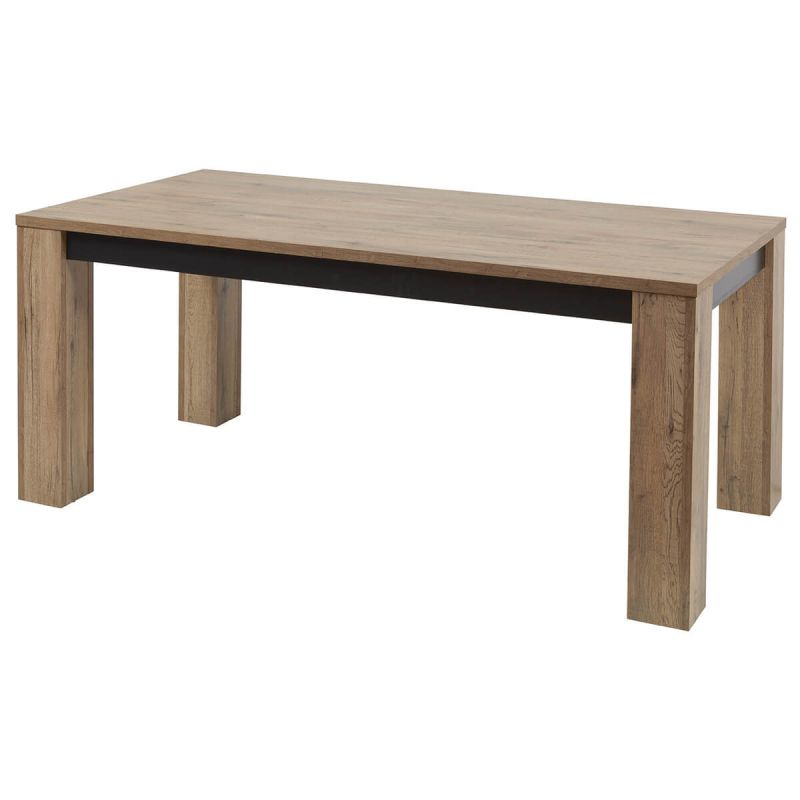 CARSON - Table Allongeable 180-230cm Effet Bois Naturel et Noir - Altobuy.fr - Meubles, Salons ...