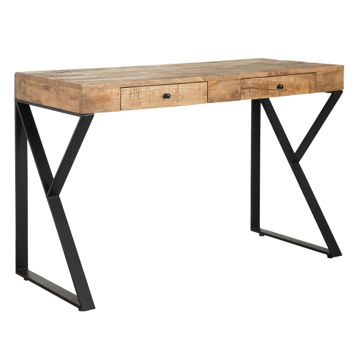 ODDVAR - Bureau 3 Tiroir Bois et Piétement Triangle Métal - Altobuy.fr ...